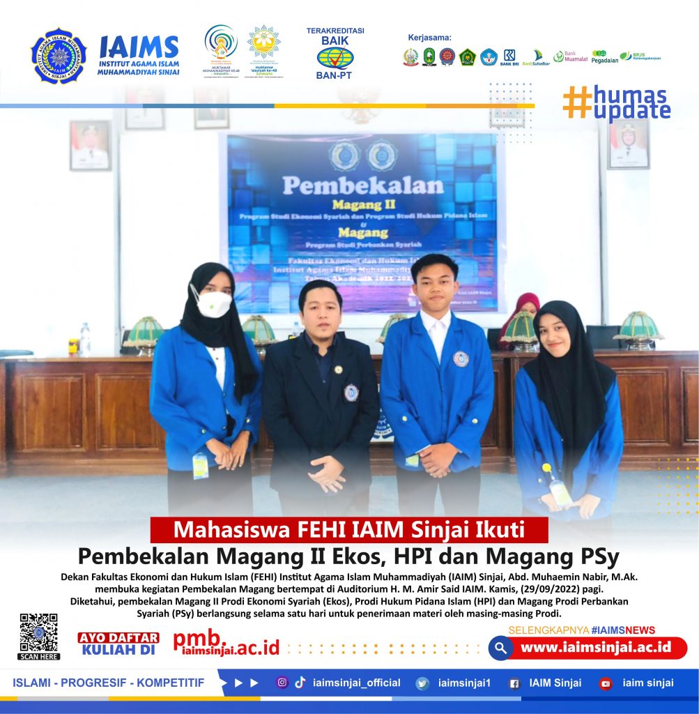 Mahasiswa FEHI IAIM Sinjai Ikuti Pembekalan Magang II Ekos, HPI dan Magang PSy – UIAD