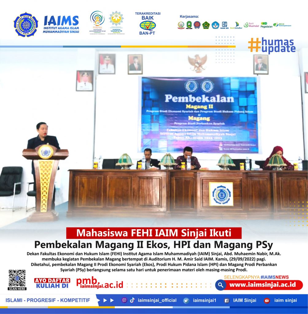 Mahasiswa FEHI IAIM Sinjai Ikuti Pembekalan Magang II Ekos, HPI dan Magang PSy – UIAD