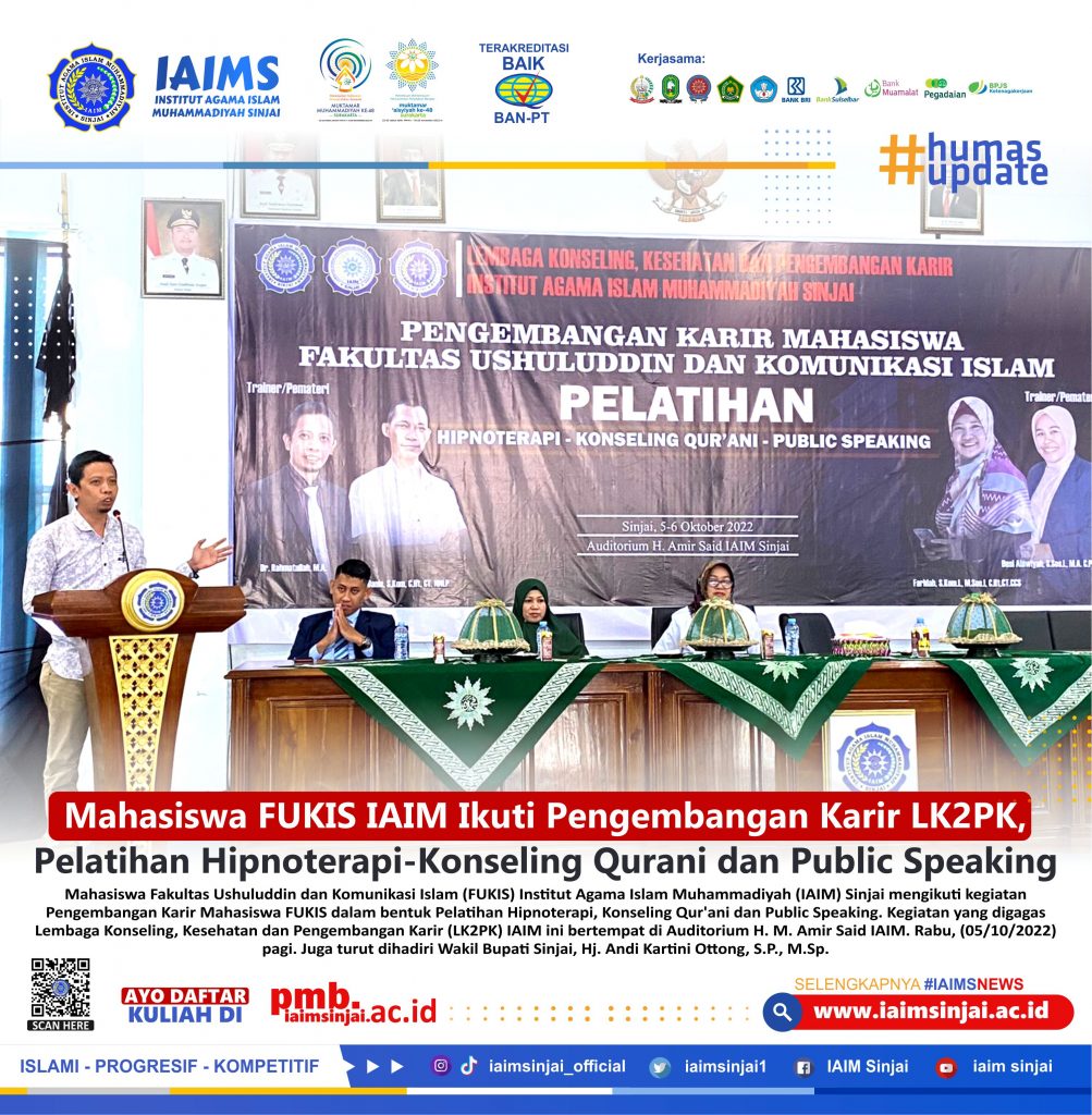 Mahasiswa FUKIS IAIM Sinjai Ikuti Pengembangan Karir LK2PK, Pelatihan Hipnoterapi-Konseling ...